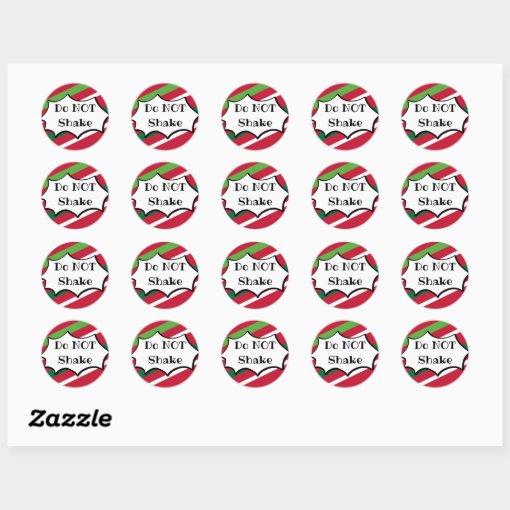 Do NOT Shake Holiday Sticker | Zazzle
