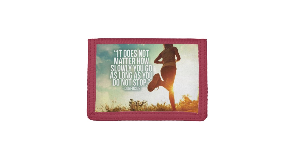 DO NOT STOP. Running Marathon Workout Motivational Trifold Wallet | Zazzle