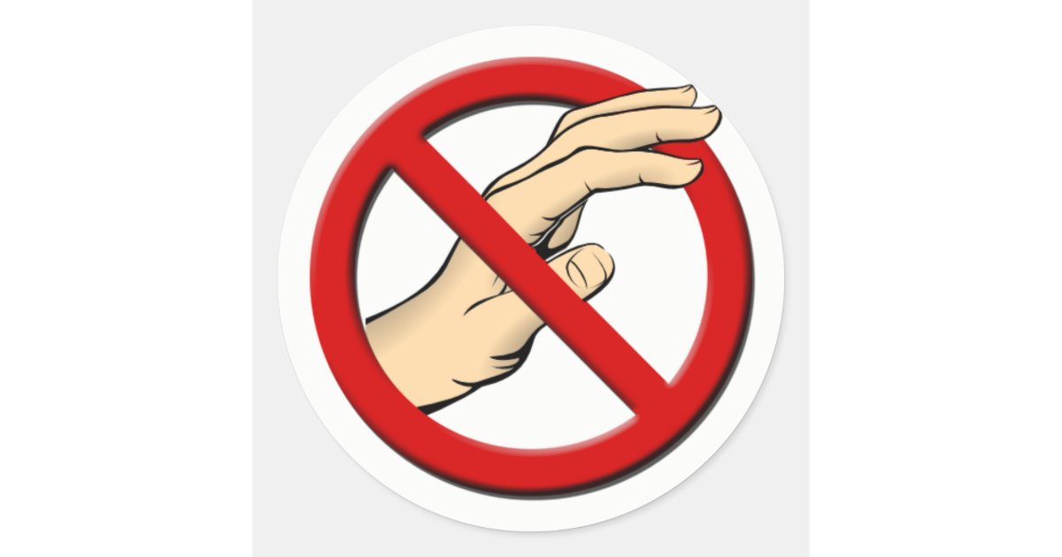 Do Not Touch Round Sticker | Zazzle