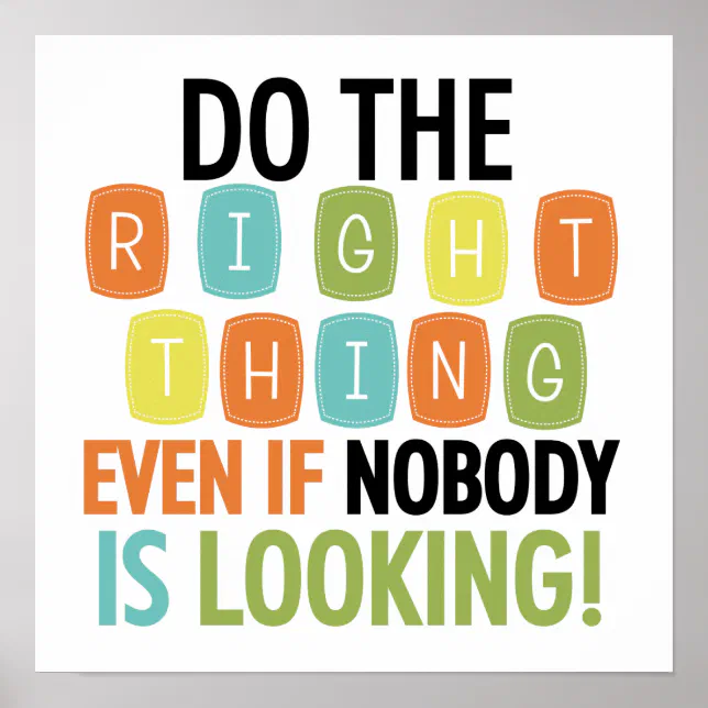 Do The Right Thing Poster | Zazzle