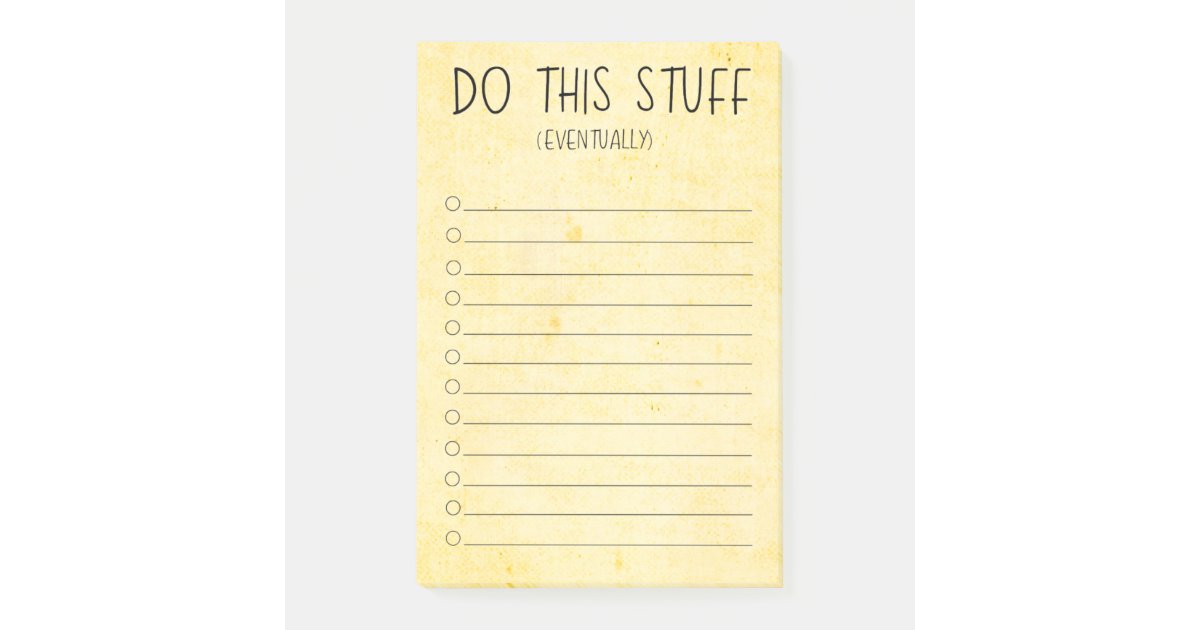 Do This Stuff Eventually Post-it Notes | Zazzle