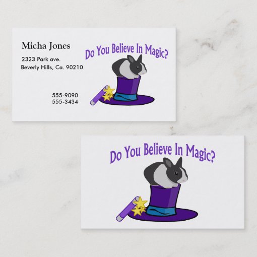 Do You Believe in Magic Business Card | Zazzle