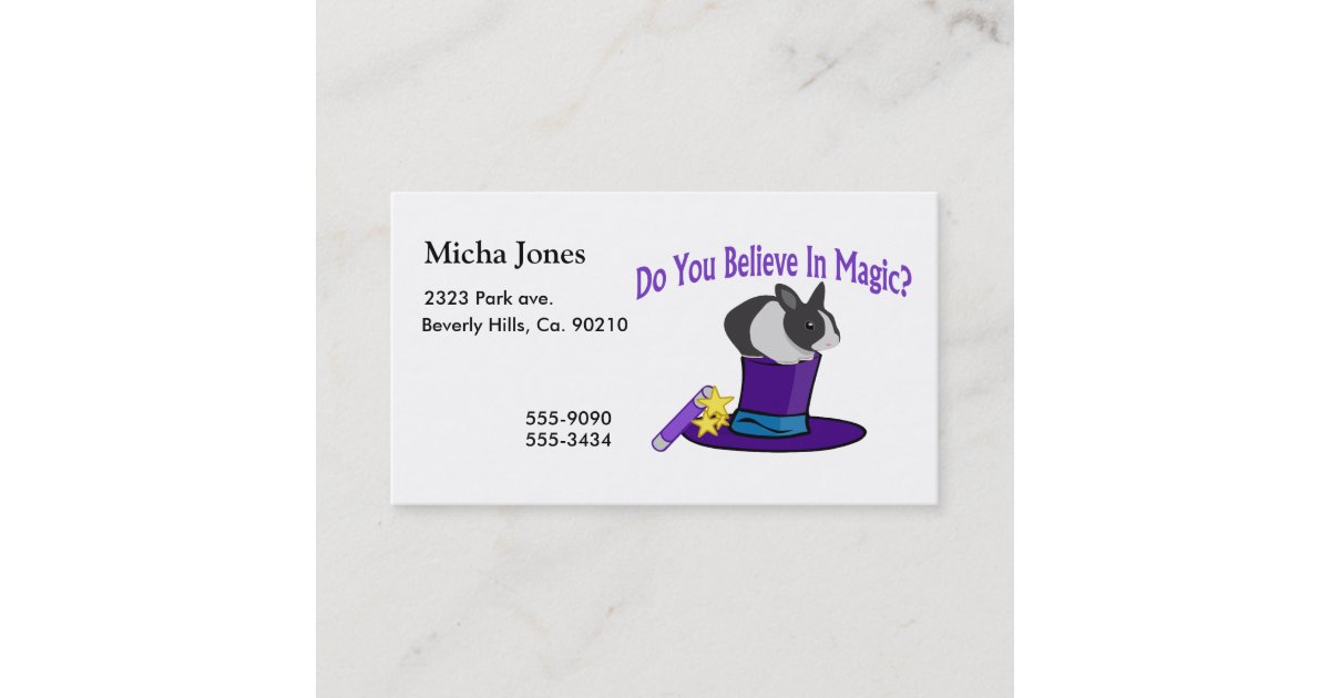 Do You Believe in Magic Business Card | Zazzle