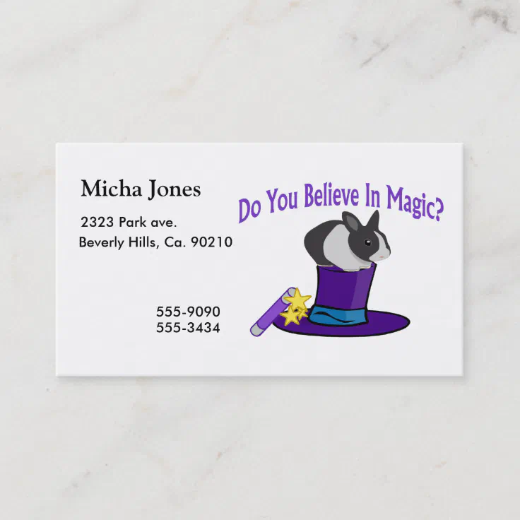 Do You Believe in Magic Business Card | Zazzle