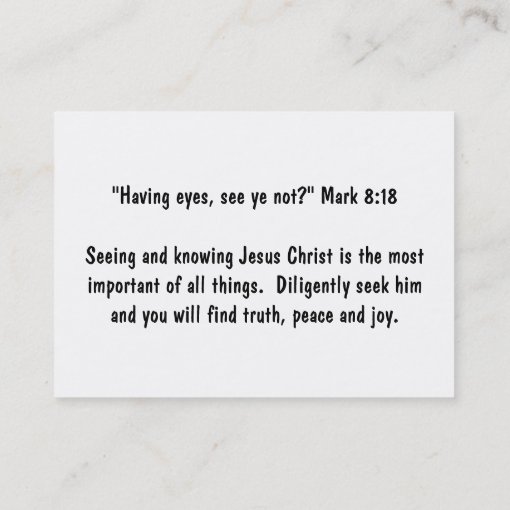 Do You See Jesus? Witnessing/ Business Cards | Zazzle