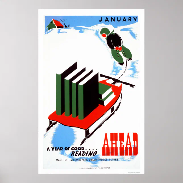 Do Your Reading Snow 1938 WPA Poster | Zazzle
