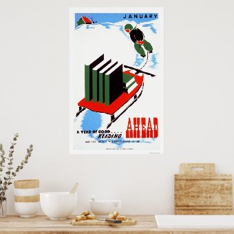 Do Your Reading Snow 1938 WPA Poster | Zazzle