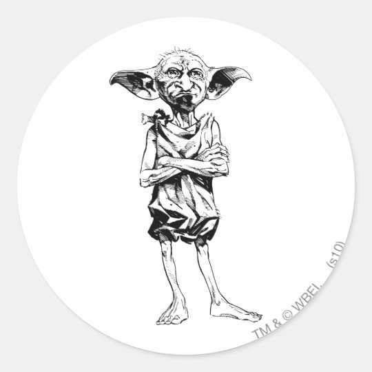 Dobby 3 classic round sticker | Zazzle.com