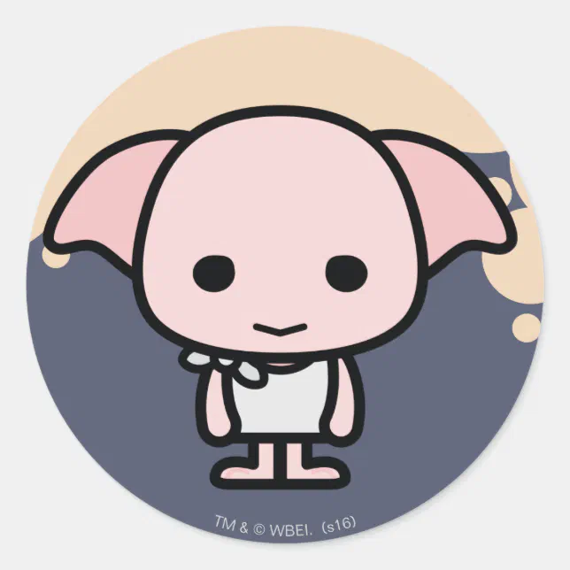 Dobby Cartoon Character Art Classic Round Sticker | Zazzle