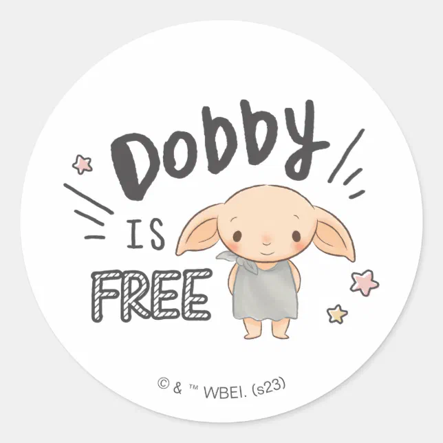 Dobby Is Free Classic Round Sticker | Zazzle