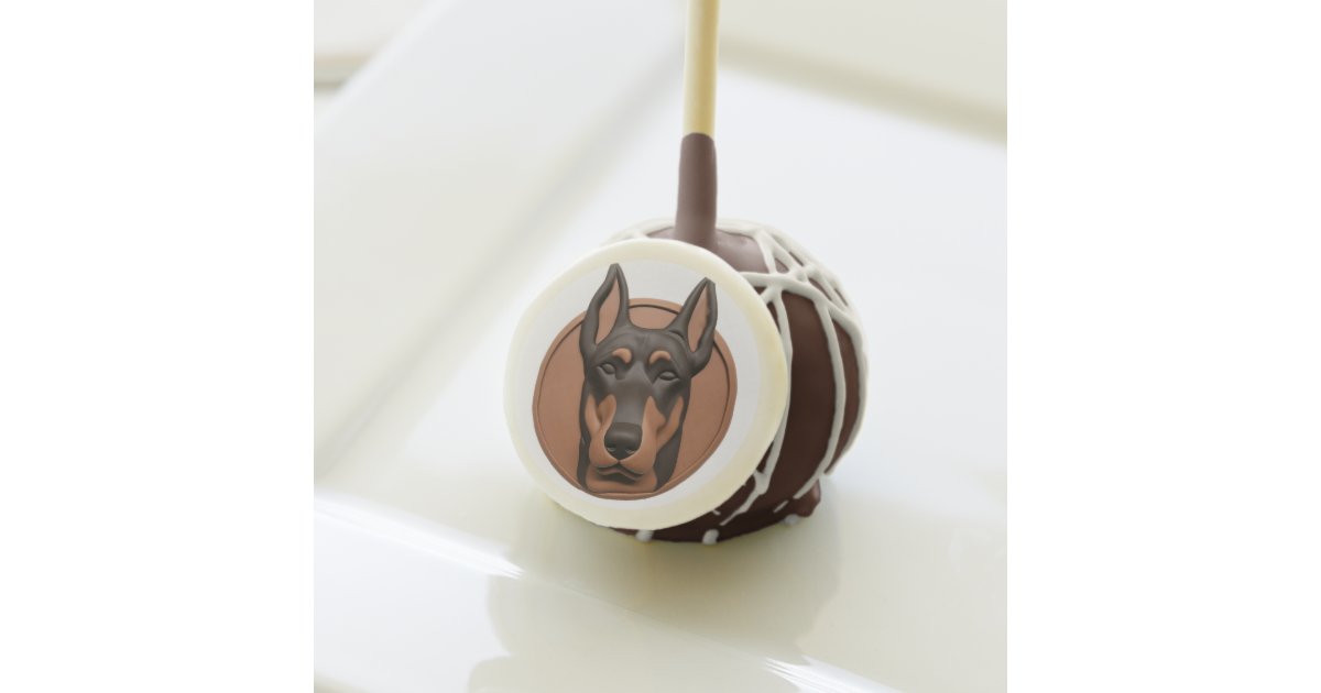Doberman Dog 3D Inspired Cake Pops | Zazzle