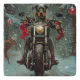 Doberman Dog Riding Motorcycle Christmas Trivet | Zazzle