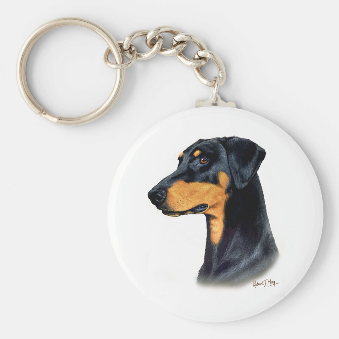 Doberman Pinscher Keychain | Zazzle