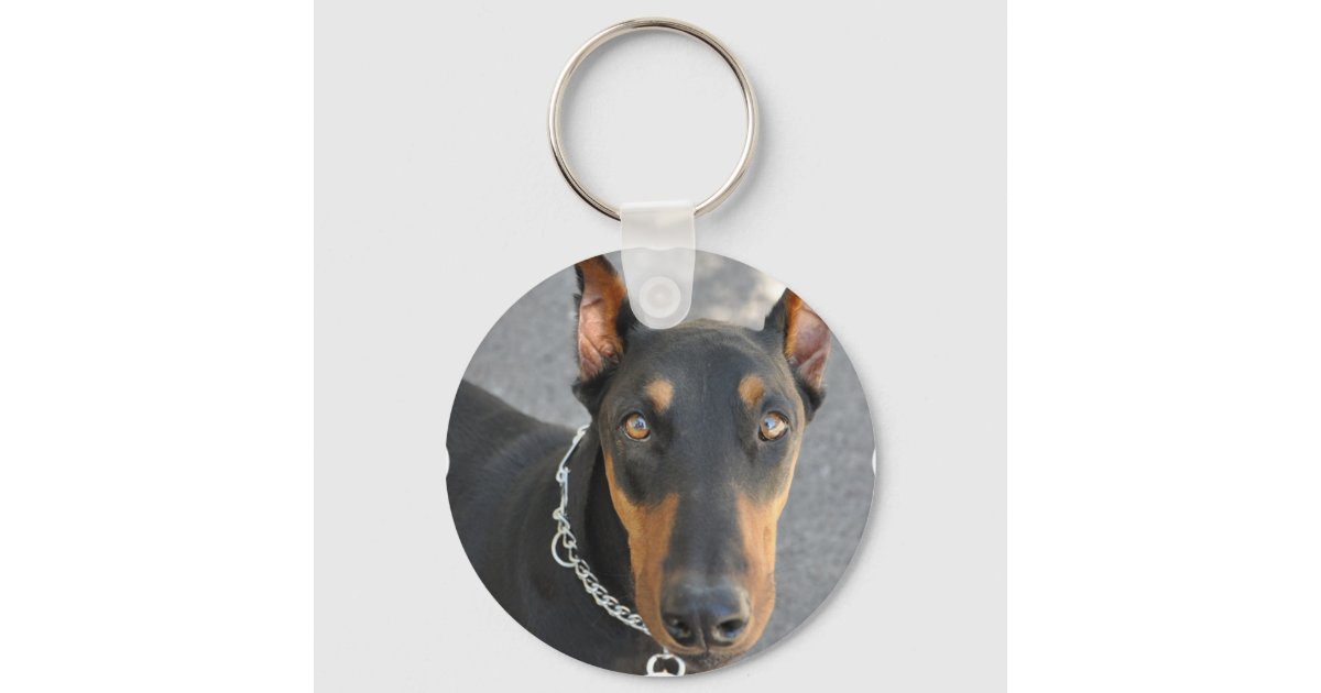 Doberman Pinscher Keychain | Zazzle