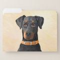 Doberman Pinscher Uncropped Painting Original Art File Folder | Zazzle