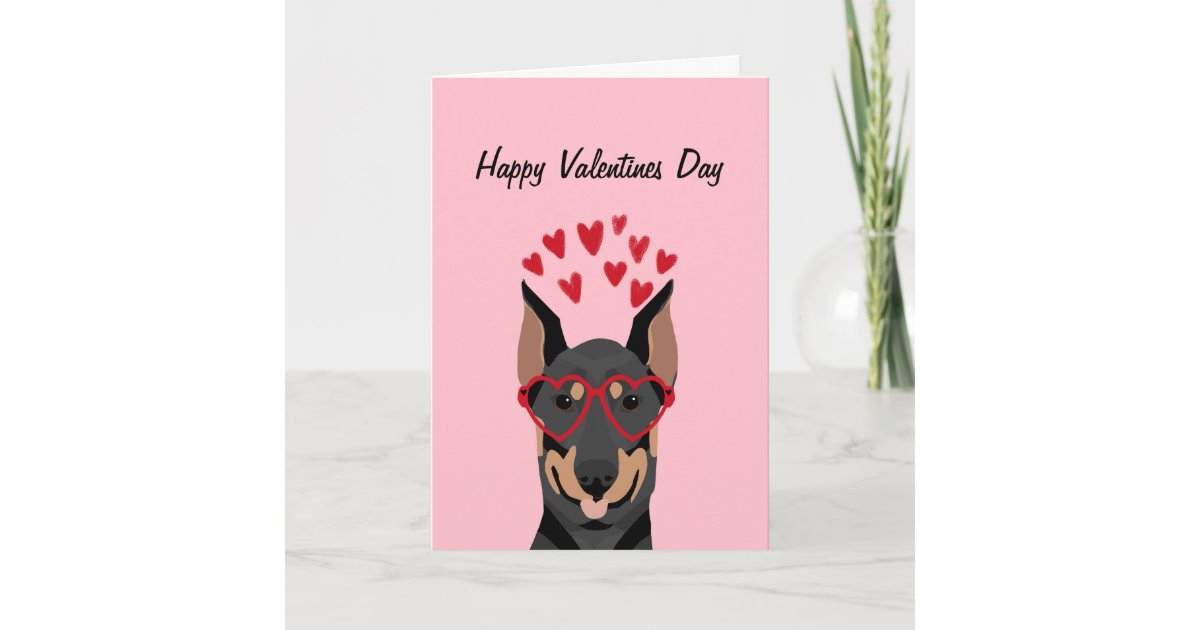 Doberman Valentines Day Love Card | Zazzle