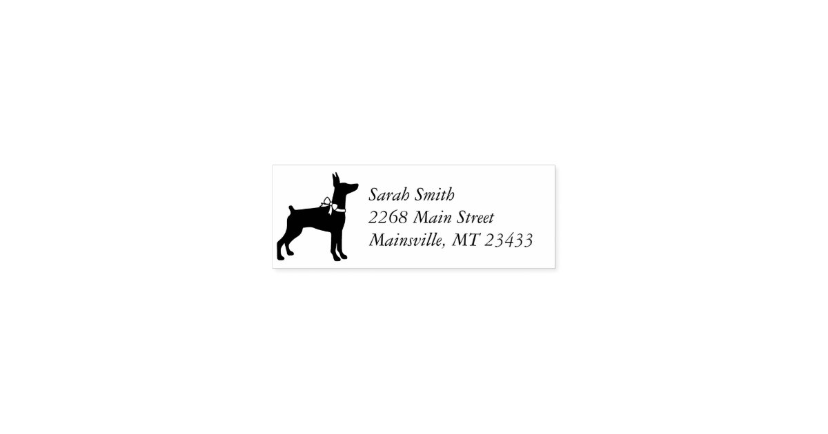Dobermann Dog Baby Shower Puppy Dobie Pinscher Self-inking Stamp | Zazzle