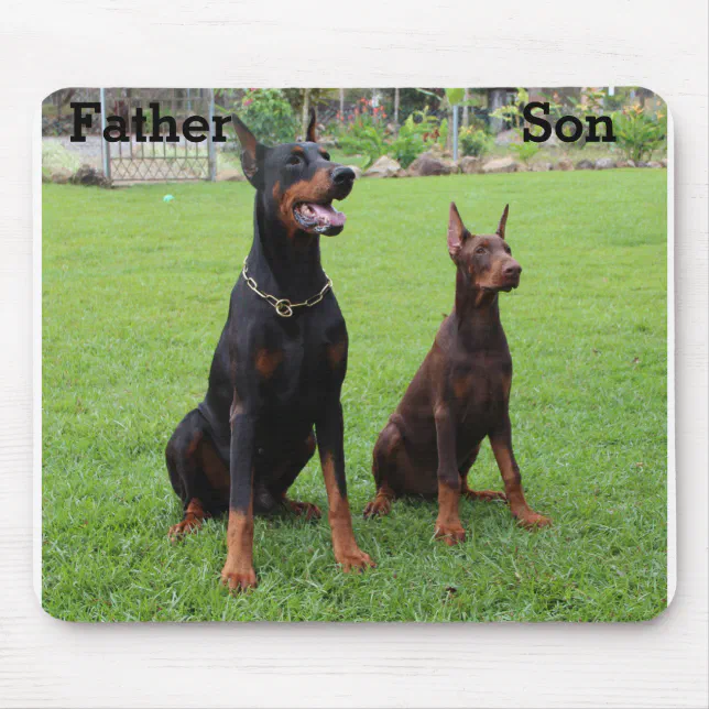 Doberman's Father and Son Mouse Pad | Zazzle