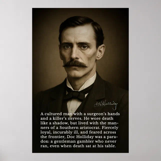 Doc Holliday – Gentleman, Gambler, Gunfighter Poster | Zazzle