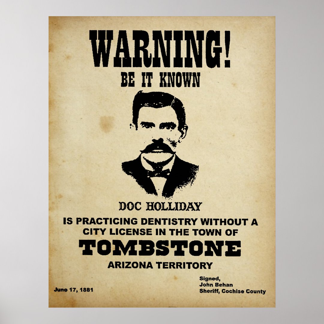 Doc Holliday Poster | Zazzle