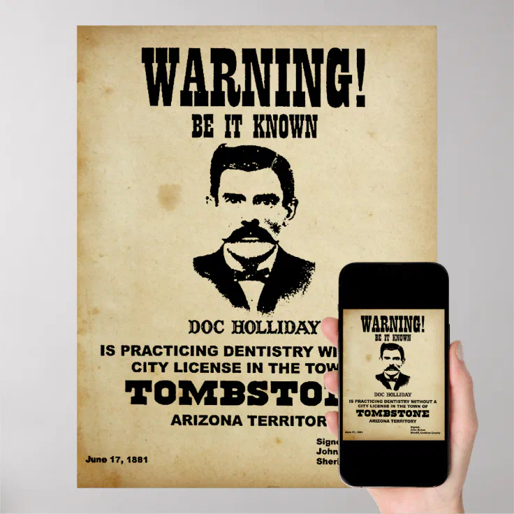 Doc Holliday Poster | Zazzle