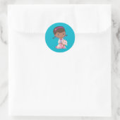 Doc McStuffins Holding Lambie Classic Round Sticker | Zazzle