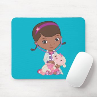 Doc McStuffins Holding Lambie Mouse Pad | Zazzle