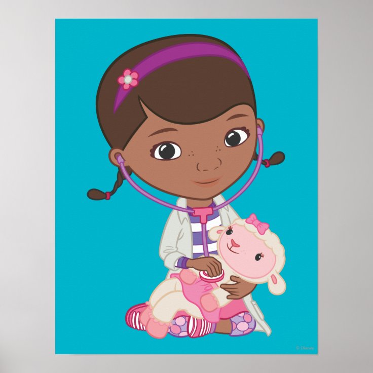 Doc McStuffins Holding Lambie Poster | Zazzle