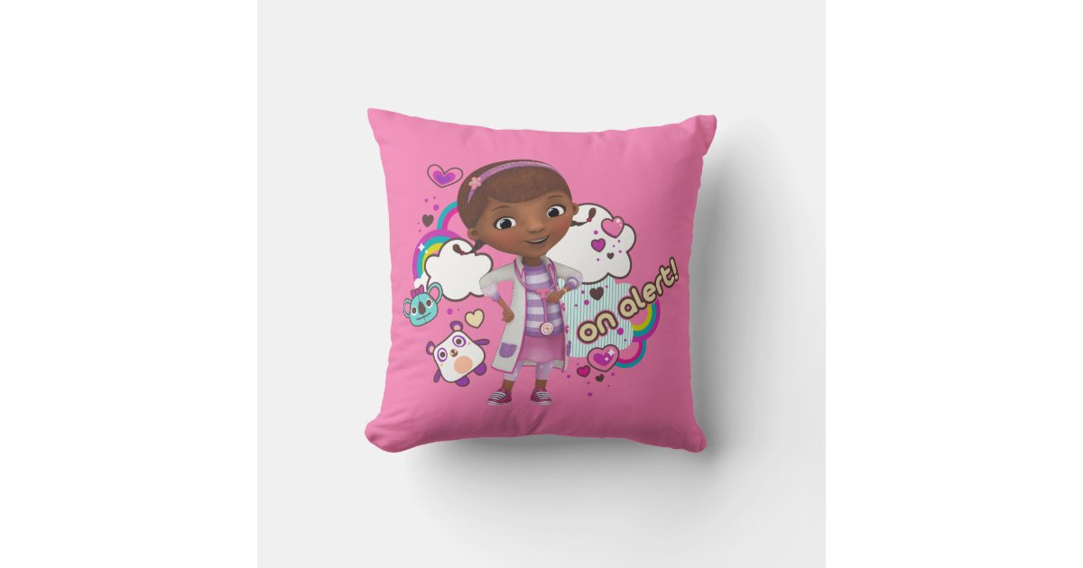 Doc McStuffins | On Alert Throw Pillow | Zazzle