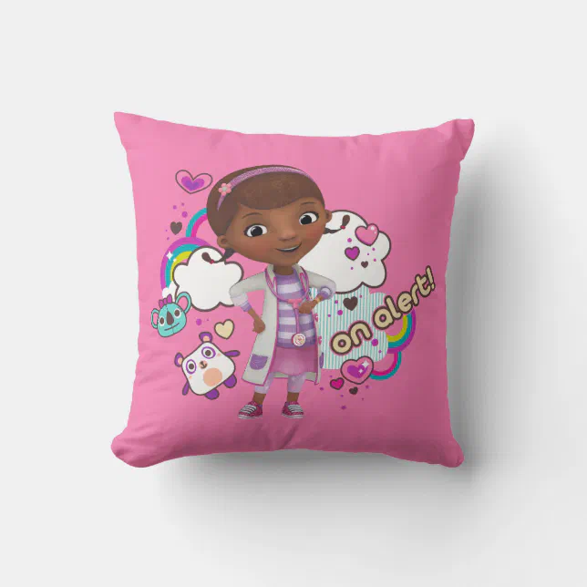 Doc McStuffins | On Alert Throw Pillow | Zazzle