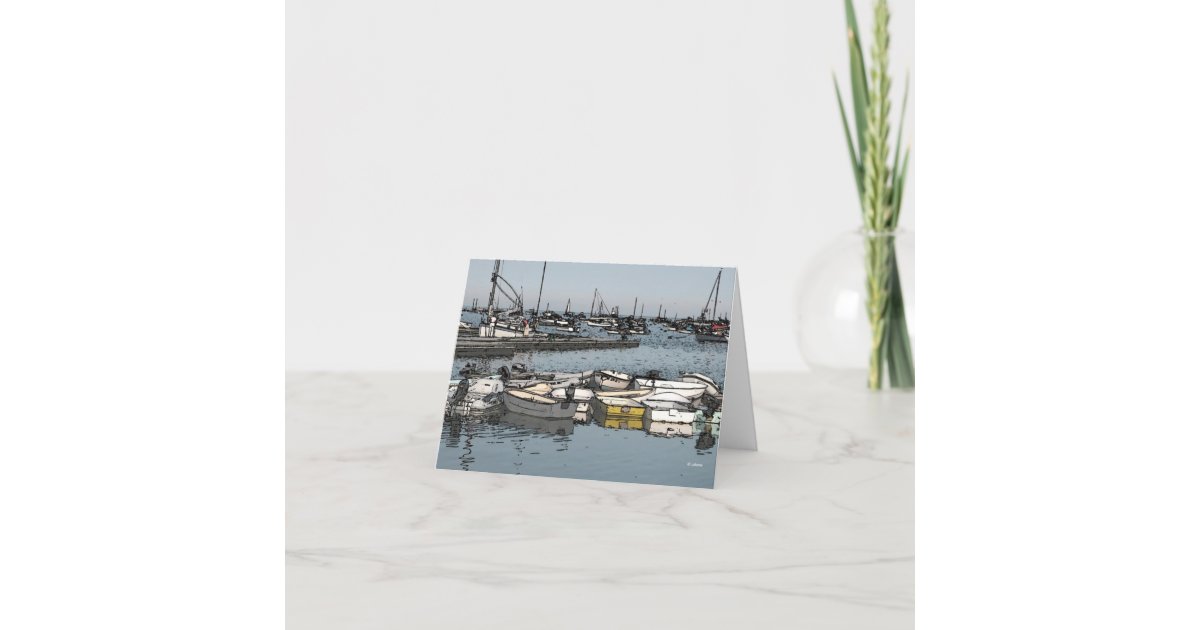 Dock boats—thank you thank you card | Zazzle