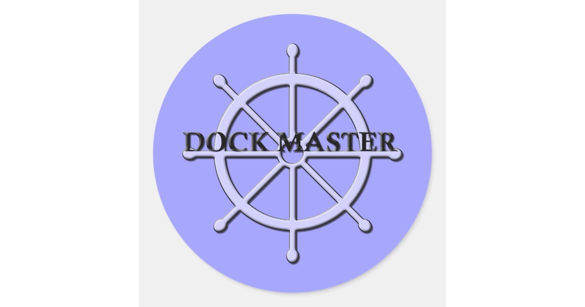 Dock Master Ship Wheel Sticker 2 | Zazzle
