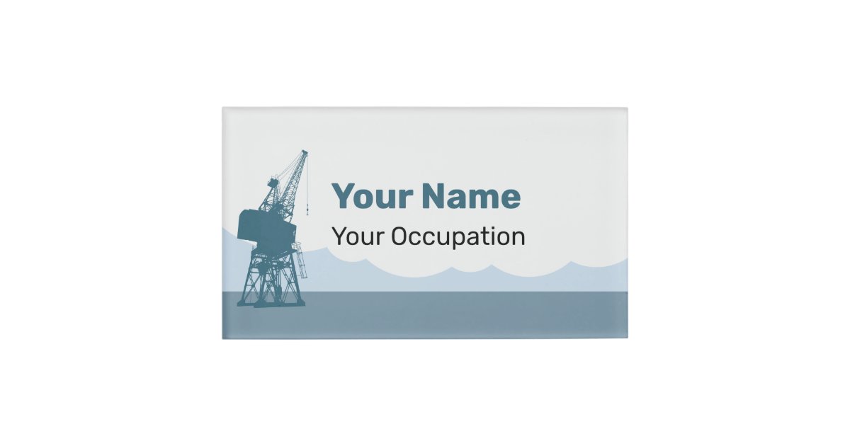 Dockyard Crane Name Tag | Zazzle