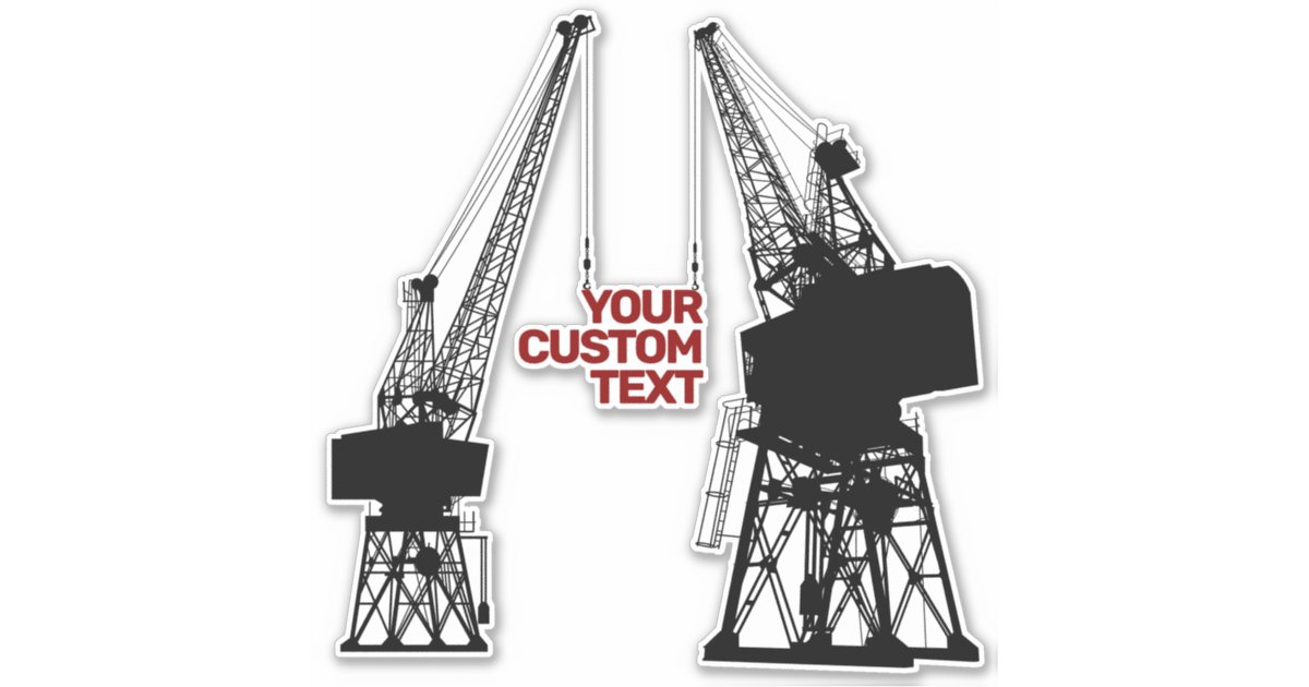 Dockyard Cranes Sticker | Zazzle