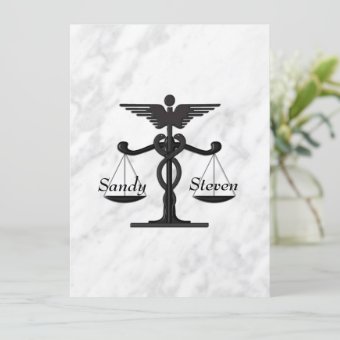 Doctor and Lawyer Wedding Invitation | Zazzle
