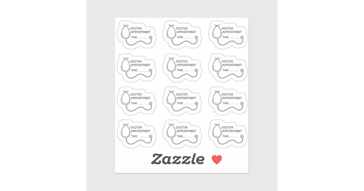 Doctor Appointment Reminder Health Tracker Planner Sticker | Zazzle