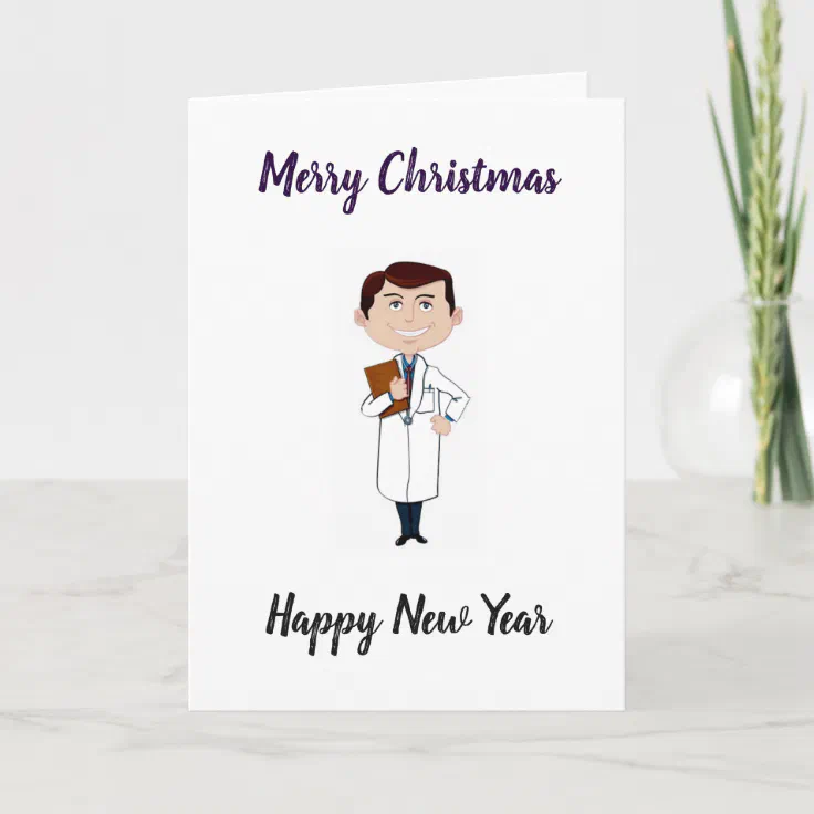 ***DOCTOR*** AT CHRISTMAS *BEAUTIFUL WORDS* HOLIDAY CARD | Zazzle