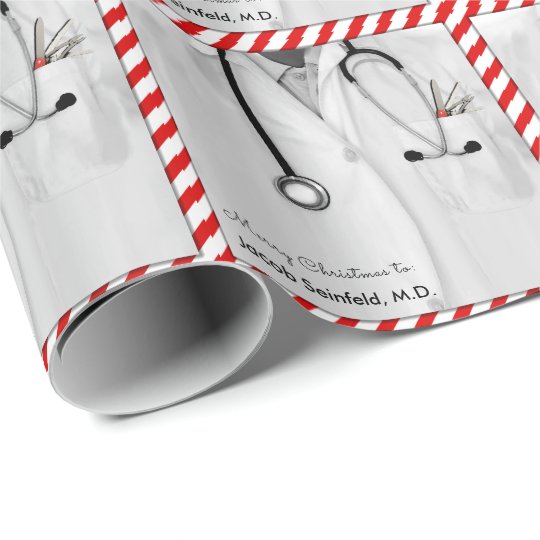 Doctor Christmas Wrapping Paper | Zazzle.com