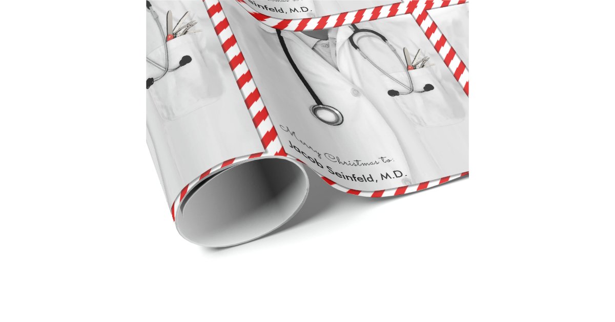 Doctor Christmas Wrapping Paper | Zazzle