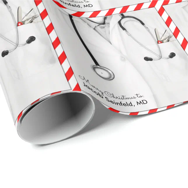 Doctor Christmas Wrapping Paper | Zazzle