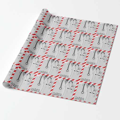 Doctor Christmas Wrapping Paper | Zazzle