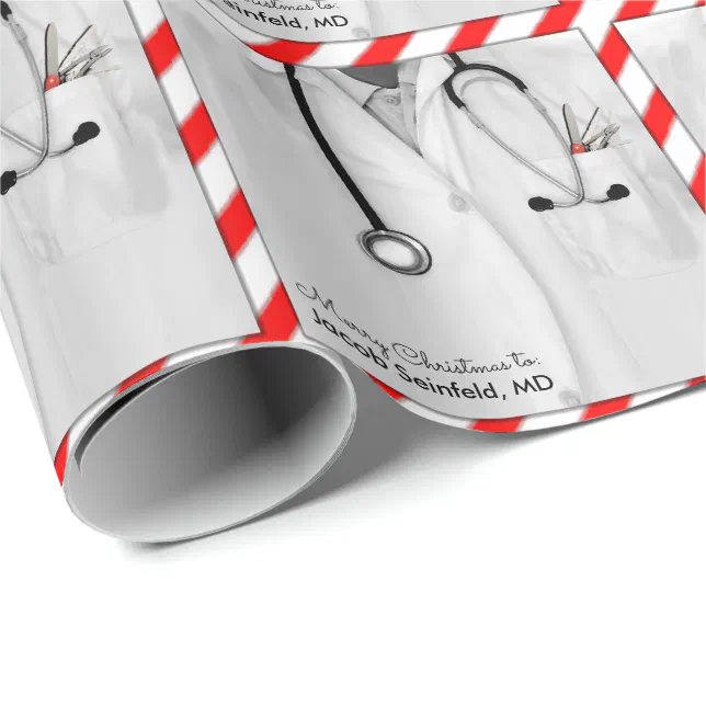 Doctor Christmas Wrapping Paper | Zazzle