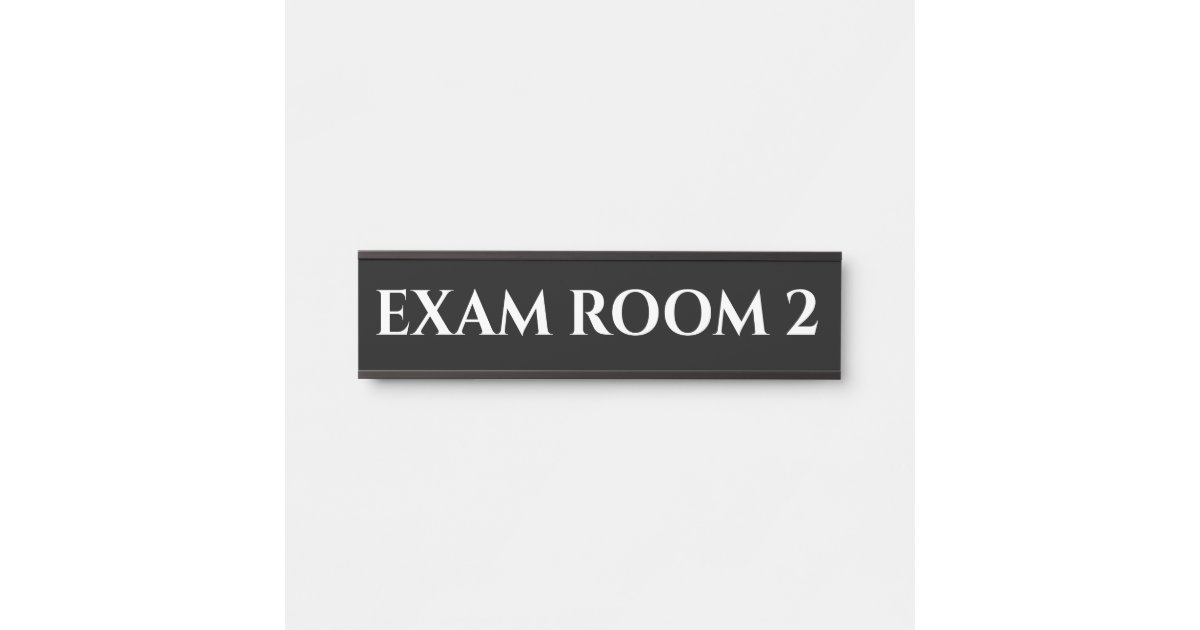 Doctor Doctor's Exam Room Office Door Sign Black | Zazzle