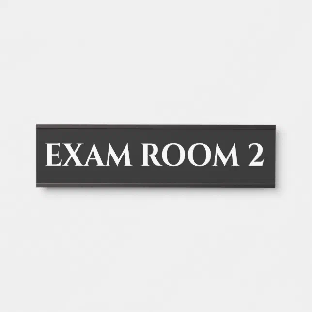 Doctor Doctor's Exam Room Office Door Sign Black | Zazzle