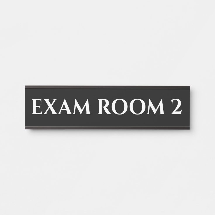 Doctor Doctor's Exam Room Office Door Sign Black | Zazzle