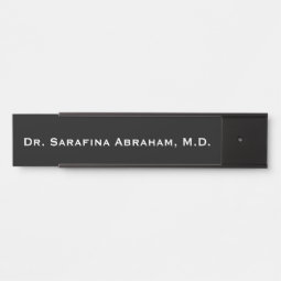 Doctor Doctor's Office Door Sign Name Plate Black | Zazzle