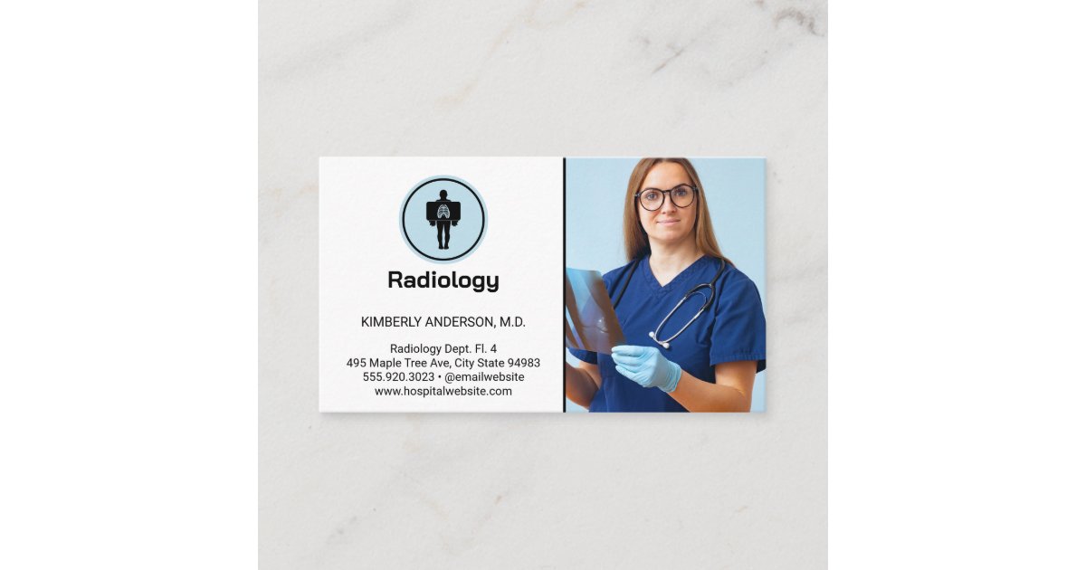 Doctor Examining X-ray Business Card | Zazzle