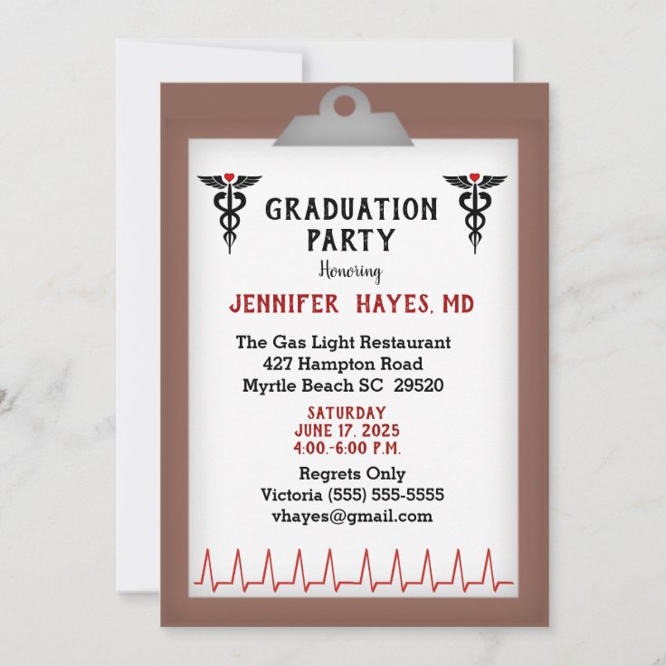 Doctor Graduation Party Invitation | Zazzle