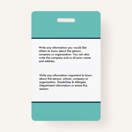 Doctor ID Identification Card Custom Name Photo Badge | Zazzle