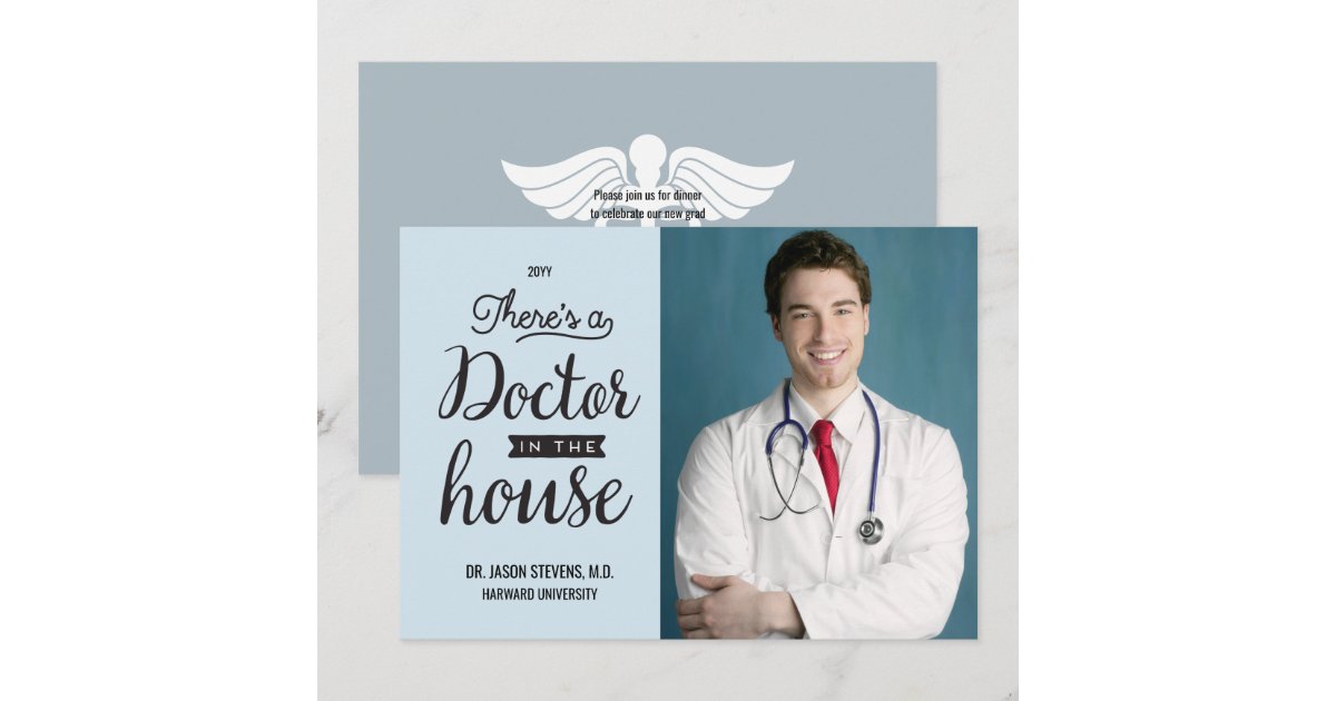 Doctor in House Medical Graduation Announcement | Zazzle